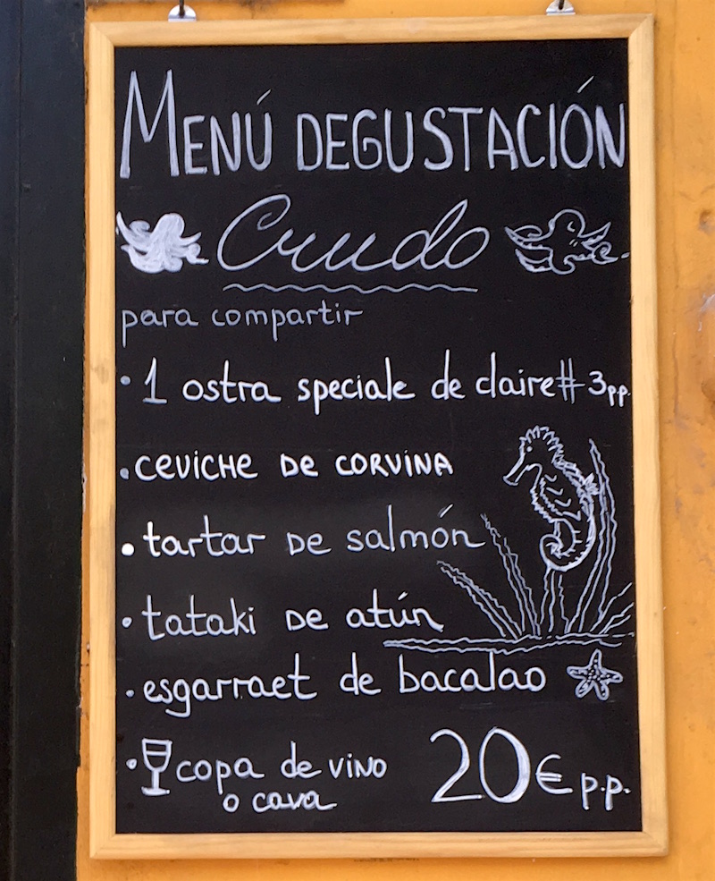 Crudo Bar Menu Degustacion – Julia Eats